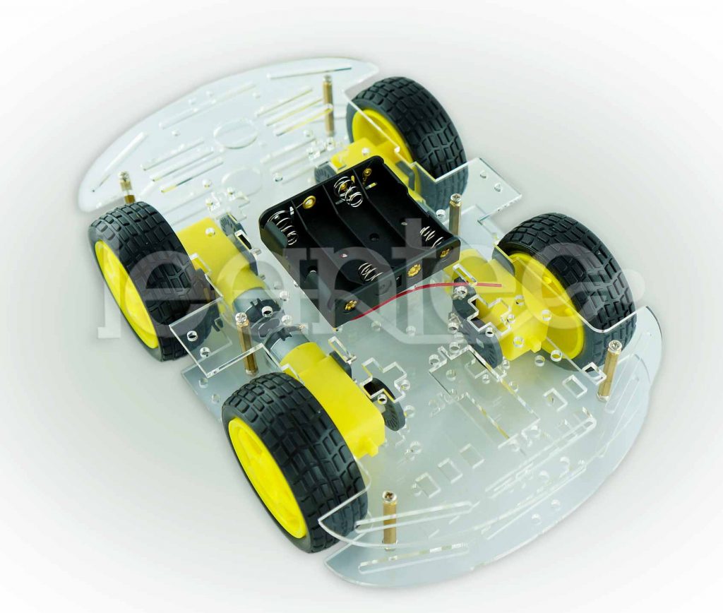 Chasis robot 4WD. Chasis robot de 4 ruedas. – Leantec.ES