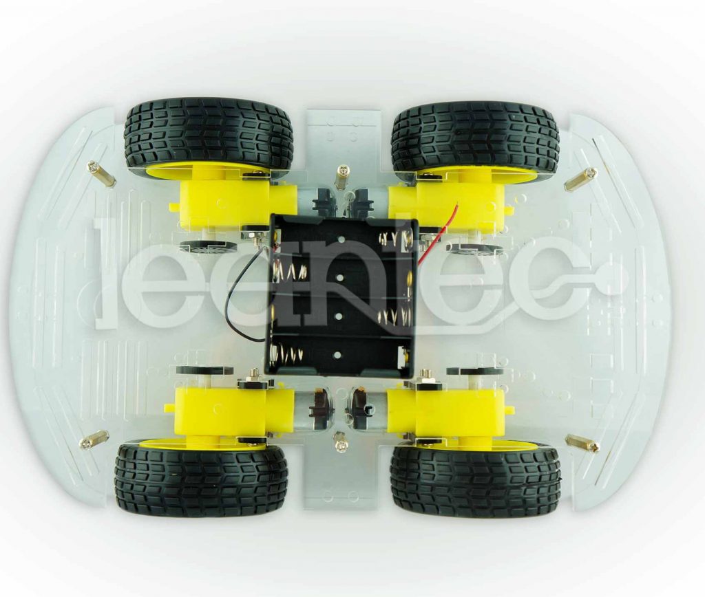 Chasis robot 4WD. Chasis robot de 4 ruedas. – Leantec.ES