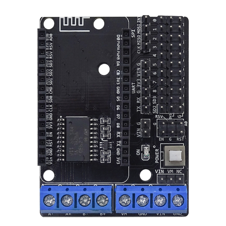 Nodemcu + Motor Shield L293D expansión board para NodeMcu ESP8266 WIFI ... Nodemcu + Motor Shield L293D expansión board para NodeMcu ESP8266 WIFI ...